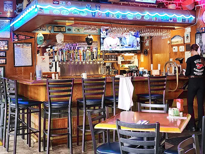 The bar isn't just where drinks are served—it's command central for Red Sox debates and the unofficial "Chowder Appreciation Society."