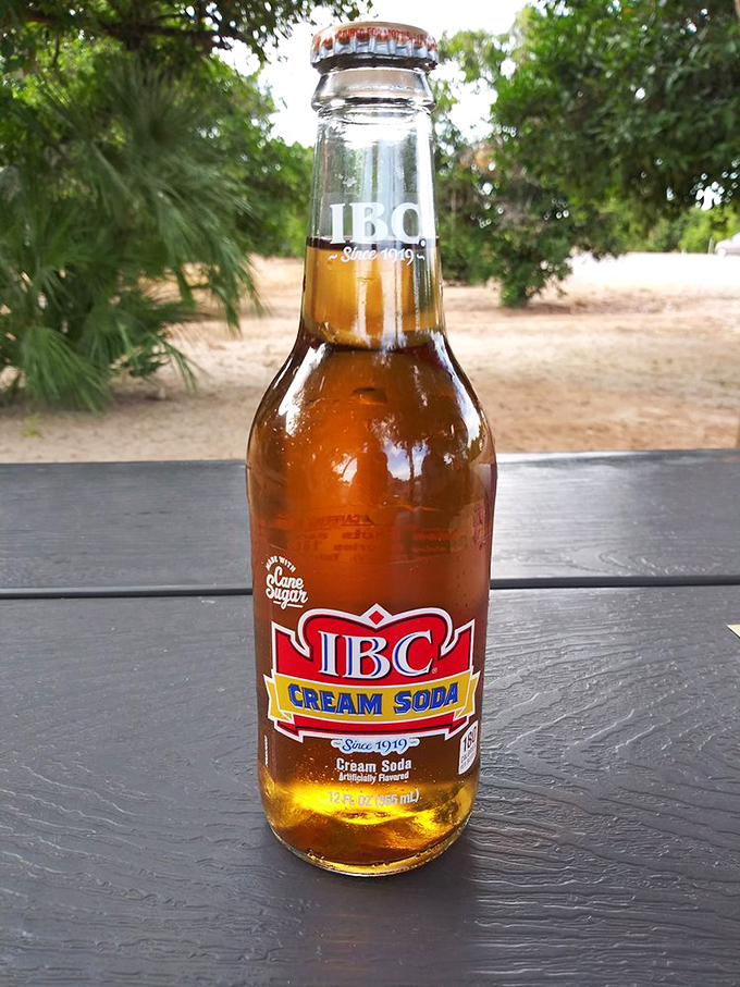 Even the beverages get special treatment here. This isn't just any cream soda—it's liquid nostalgia in a bottle, the perfect companion to smoky flavors.
