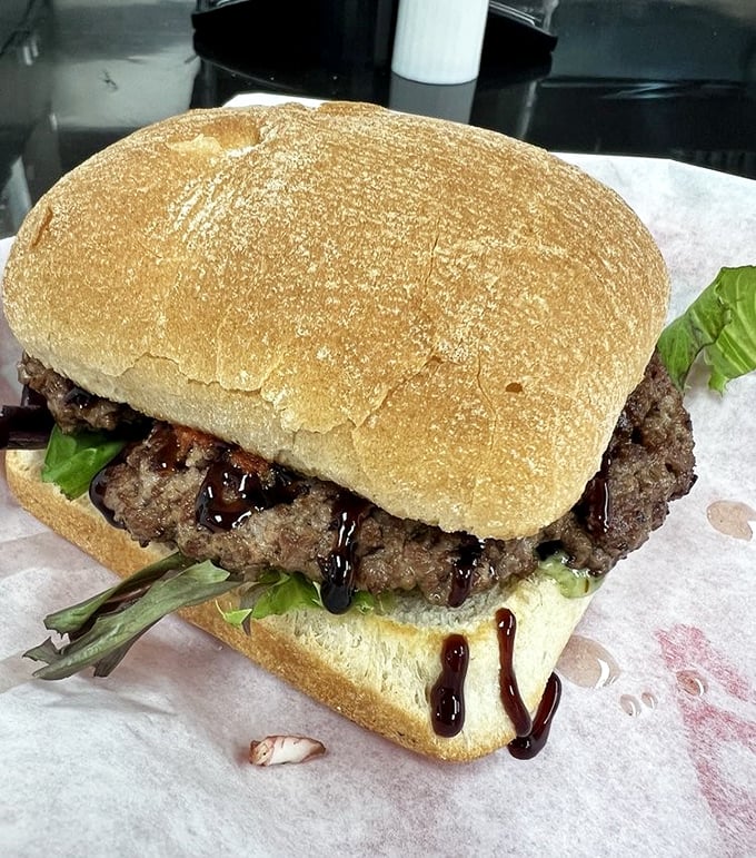The Caprese Beef burger – where Italy and America have a delicious summit meeting that results in world peace, one bite at a time.