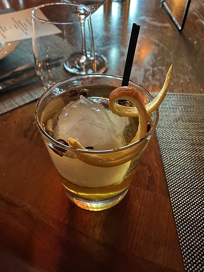 Not your grandfather's Old Fashioned – this cocktail comes with a twist of citrus drama and ice that knows its purpose.