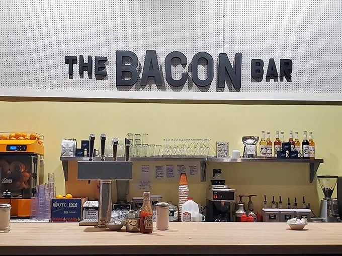 Welcome to "The Bacon Bar"—where pork belly is elevated to an art form and vegetarians avert their eyes in respectful silence.