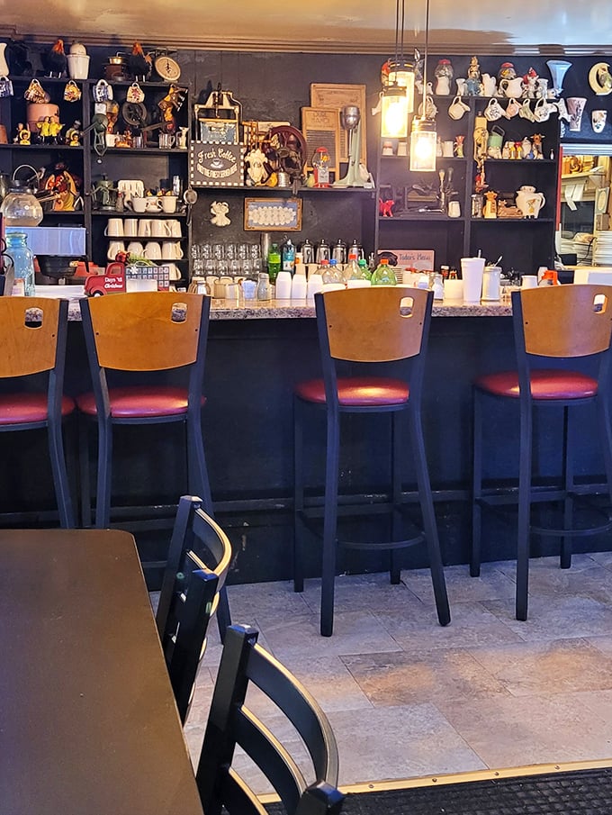 The counter where magic happens – a front-row seat to the choreographed dance of Southern hospitality in action.