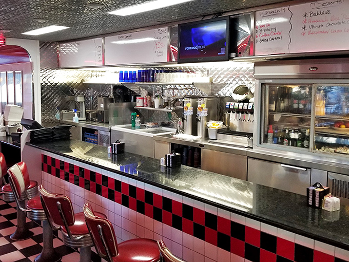 The counter—where solo diners find company, coffee cups are never empty, and the sizzle of the grill provides the soundtrack to countless conversations.