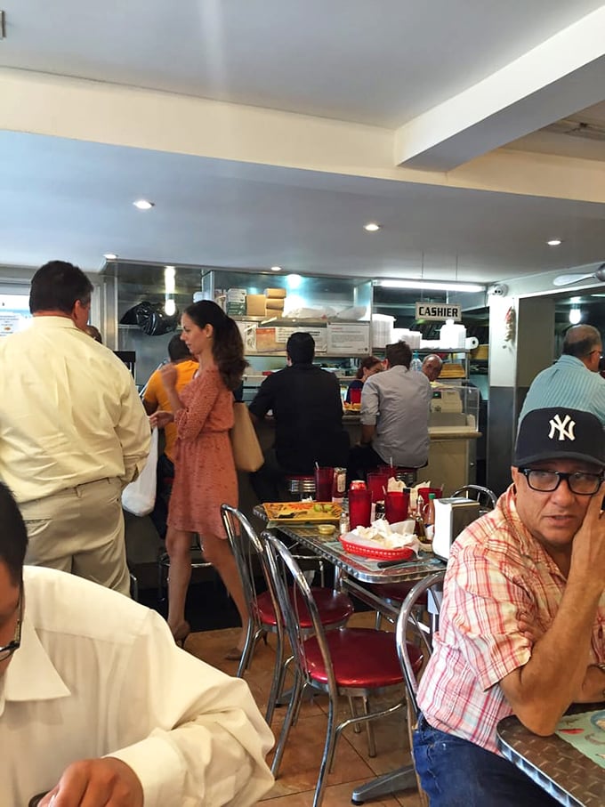 The lunch rush – a beautiful symphony of hungry patrons. Where Yankees caps and business attire meet in democratic appreciation of honest, delicious food.