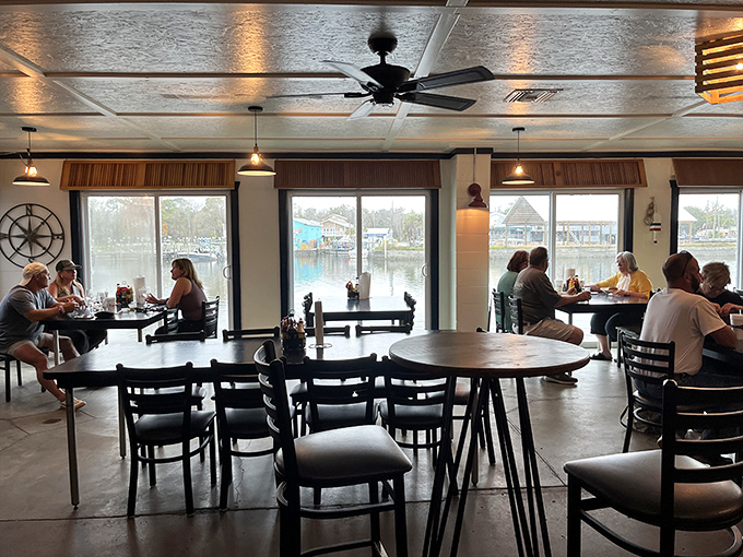 Waterfront dining where the view competes with the food – tables positioned perfectly for watching boats while tackling your seafood platter.