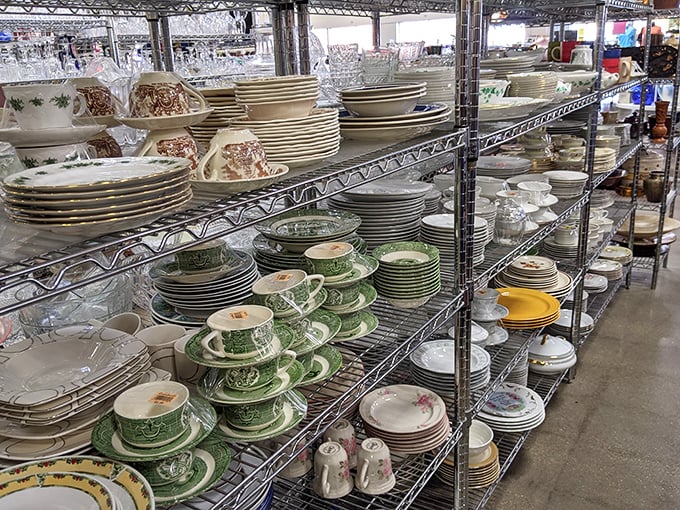 Dishware paradise—where vintage patterns meet modern minimalism and your mismatched collection suddenly becomes "eclectic" rather than "random."