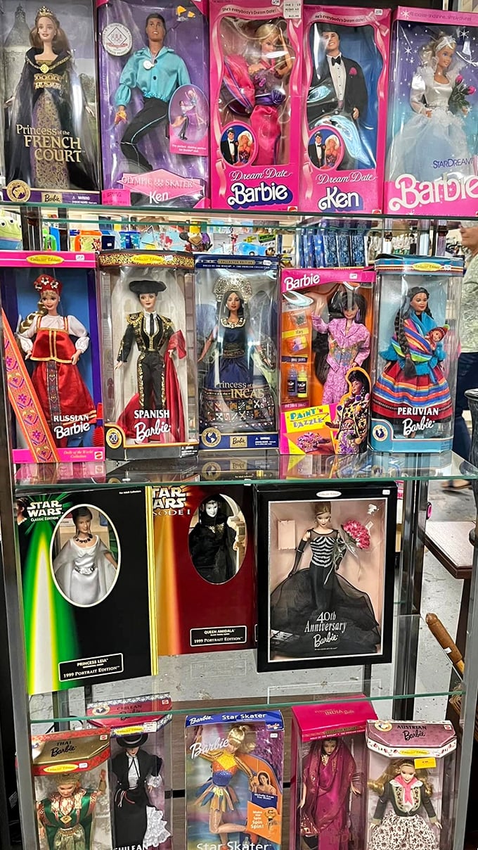 Barbie through the decades—a time capsule of fashion and cultural shifts. These boxed beauties await collectors who appreciate plastic perfection.