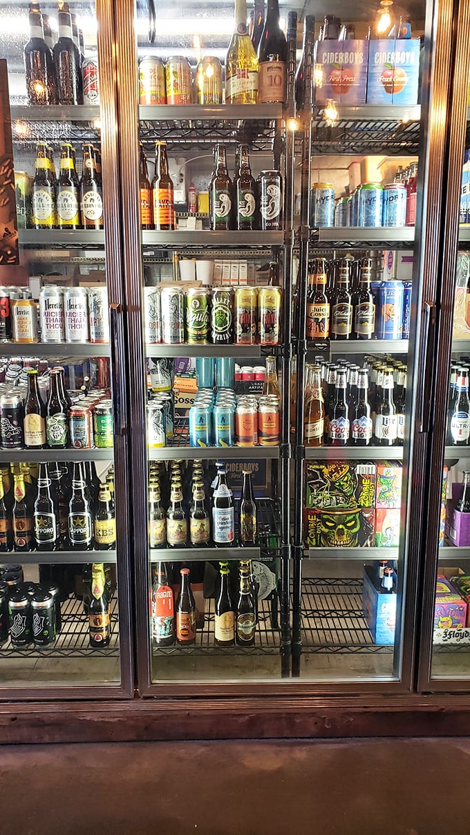 A beer selection that proves the "Brew" in Rusted Silo BBQ & Brew isn't just clever marketing—it's a solemn commitment to proper barbecue pairing.