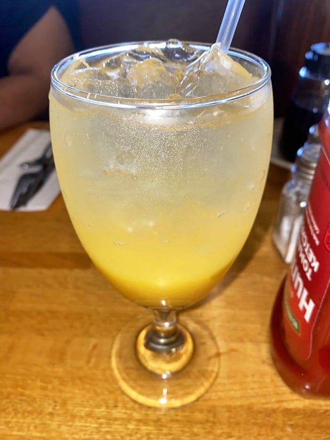 Vacation officially begins with this sunshine-in-a-glass mimosa. Extra large because, hey, you're at the beach—regular rules don't apply here.