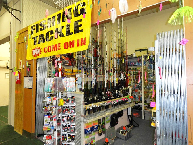 Fishing Tackle announces itself with the subtlety of a carnival barker – a wonderland for anglers who believe the best catch is a great deal.