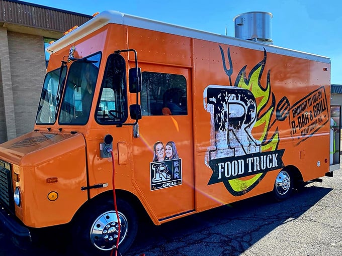 Their bright orange food truck brings R Bar's famous flavors to events across Pennsylvania. Mobile wing delivery should qualify as an essential service.
