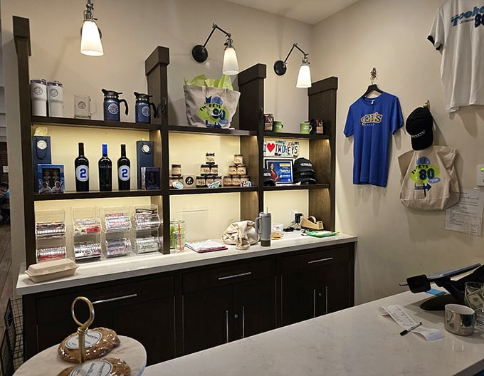The merchandise corner – because sometimes you need a souvenir to remember that time you ate your weight in pancakes.