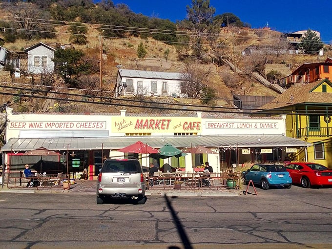 High Desert Market and Cafe offers respite for hungry explorers. Their outdoor seating provides the perfect vantage point for people-watching.