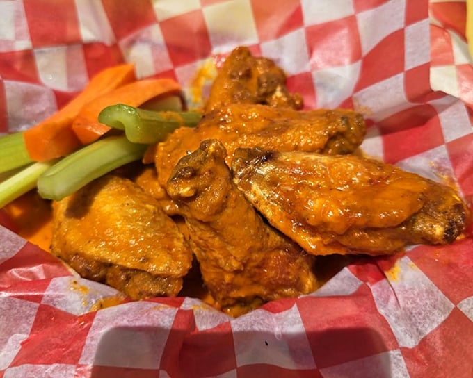 These wings aren't just hot—they're summer-in-Dewey-Beach hot, delivering a fiery punch that demands to be cooled with something frosty.
