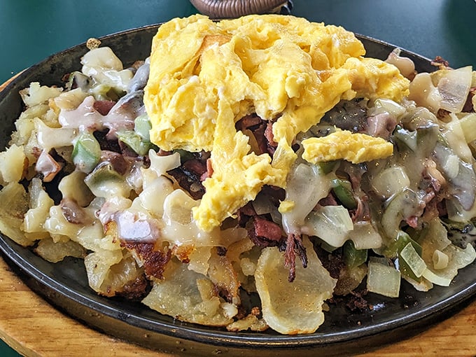 This Irish skillet is what breakfast dreams are made of: a beautiful chaos of potatoes, meat, and eggs that somehow makes perfect sense.