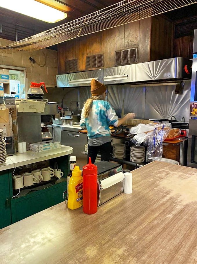 The kitchen isn't designed for Instagram—it's built for efficiency, consistency, and turning out the kind of food that makes you plan your next visit before finishing your meal.