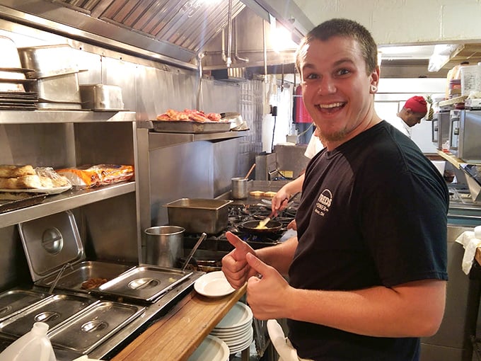 Where the magic happens—Fred's kitchen crew turns simple ingredients into the comfort food masterpieces that keep people coming back for decades.