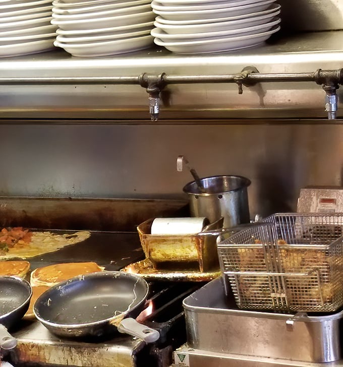The kitchen battlefield where pancake perfection is achieved daily—simple equipment that proves fancy gadgets aren't necessary for extraordinary food.
