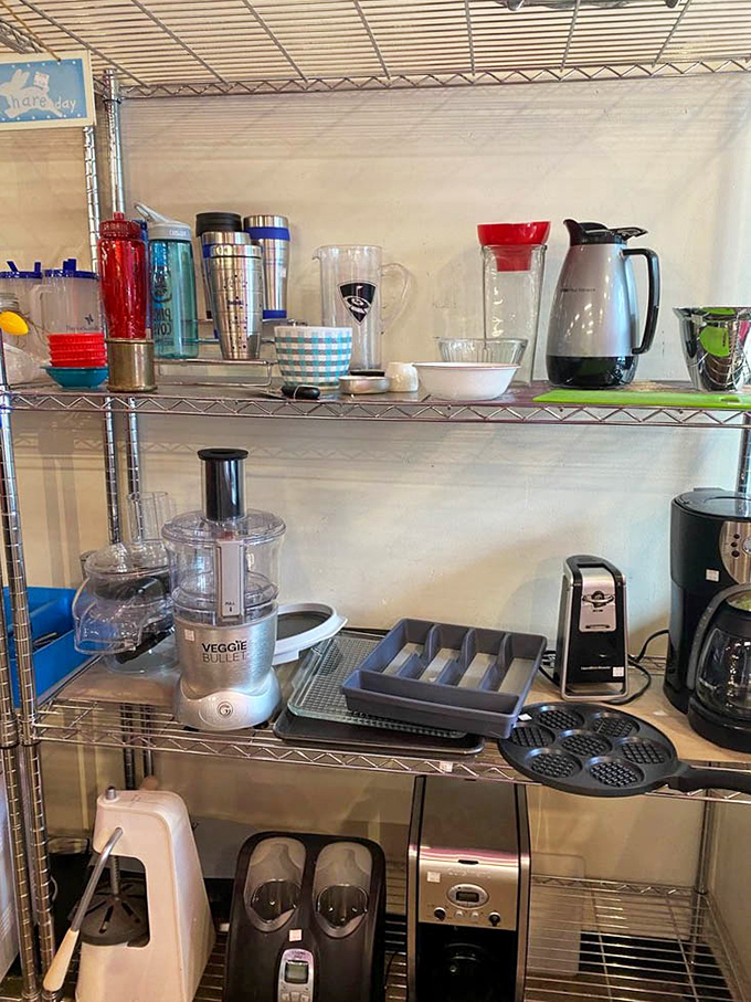 Kitchen gadgets galore—from coffee makers to food processors—proof that someone else's abandoned health kick can become your bargain.