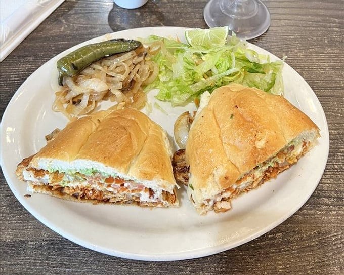 The torta that launched a thousand food dreams. A sandwich architecture so perfect it deserves its own blueprint.