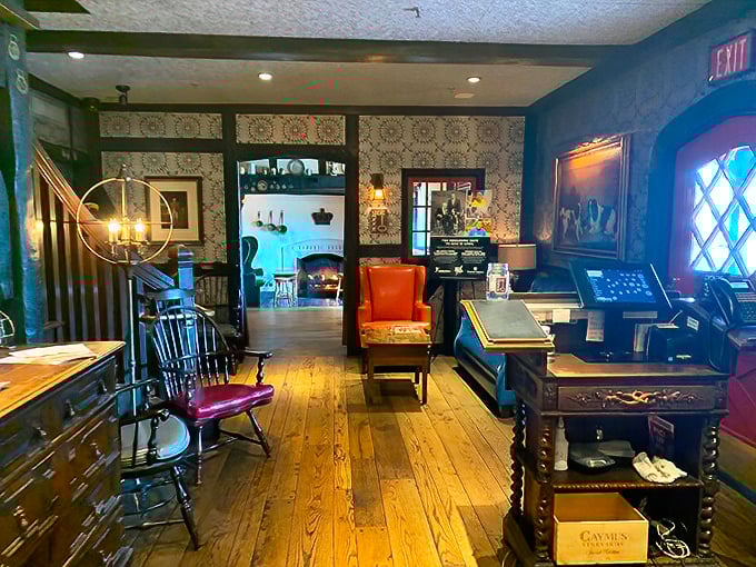 The lobby feels like the entrance to a private club where the secret password is simply "I appreciate good food."