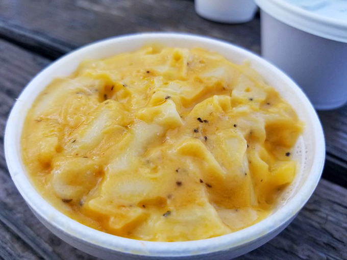 Mac and cheese so creamy, it makes Kraft reconsider their entire business model – this is the real deal.