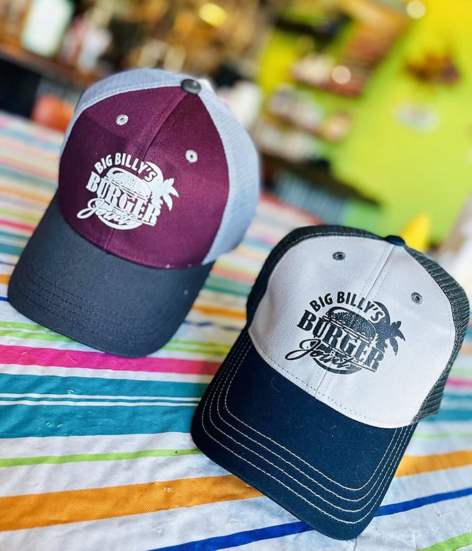 Burger loyalty runs deep—these caps let you pledge allegiance to Big Billy's even when you're miles from your next fix.