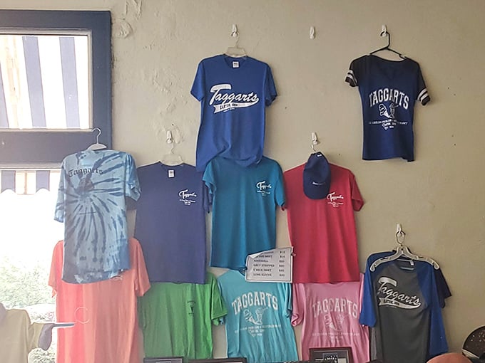 Wearing a Taggarts t-shirt isn't just fashion—it's a badge of honor announcing your allegiance to the church of proper ice cream.