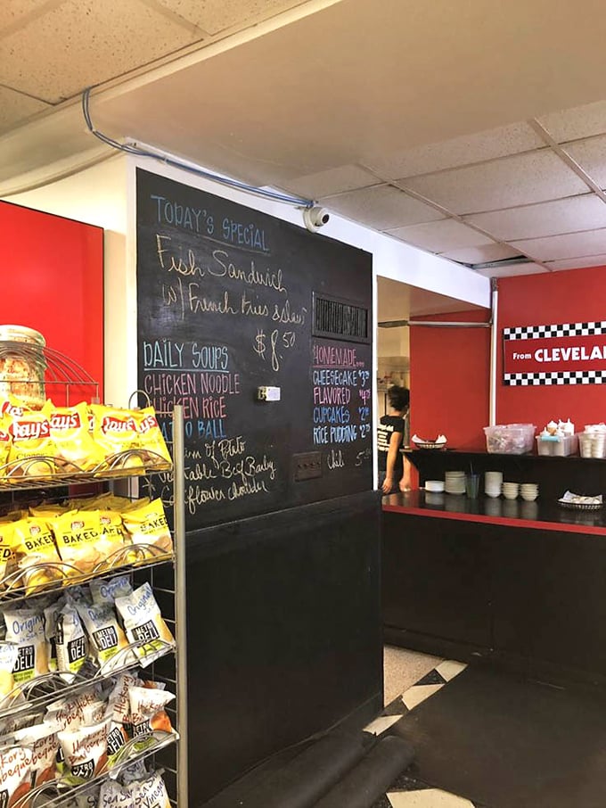 The daily specials board—where hope and hunger meet to make important life decisions about soup and sandwich pairings.
