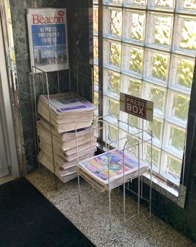 Old-school charm lives in this newspaper stand—a reminder that some pleasures, like leisurely breakfast with the morning paper, never go out of style.