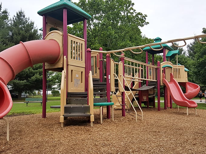Even the playground in Odessa looks cheerful and inviting. Where modern kids can burn energy in a town that otherwise feels delightfully stuck in time.