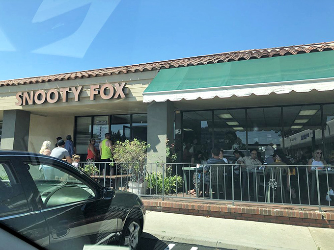 A line forms outside—the universal sign of food worth waiting for. In California, waiting in line for breakfast is practically a competitive sport.