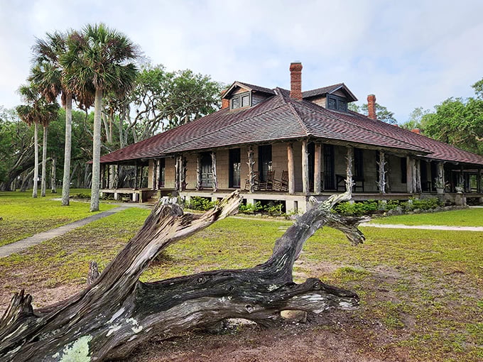 Princess Place Preserve's historic hunting lodge – a glimpse into old Florida when "roughing it" still meant having a massive porch for cocktails.