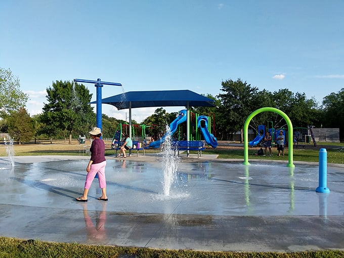 San Jose Park's splash pad—where kids frolic, parents find momentary peace, and everyone remembers that simple joys are often the most refreshing.