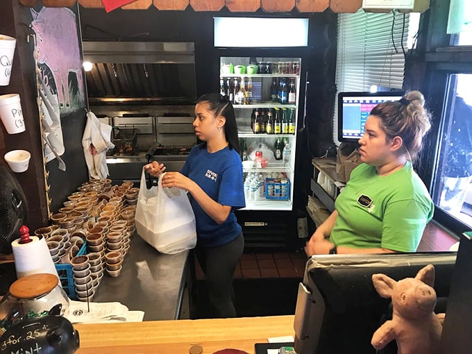 Behind every great barbecue joint are the people who make it happen, working with the efficiency that comes from years of practice.
