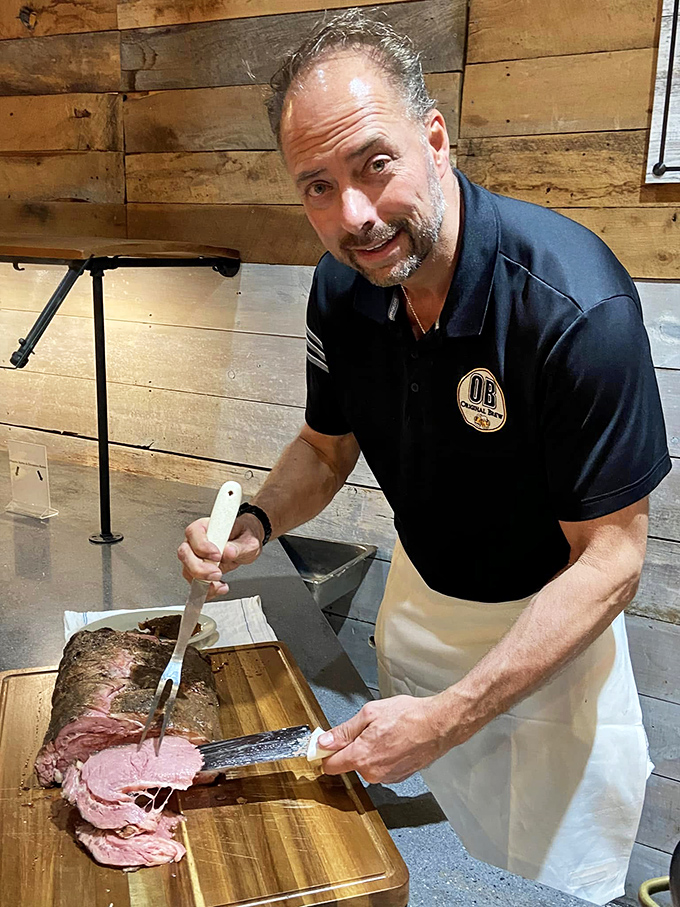 Behind every great meal is someone who treats ingredients with respect—here, prime cuts are prepared with precision and care.