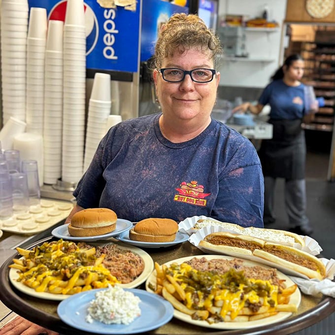 Every great food establishment has that one server who makes you feel like family. The tray of deliciousness is just a bonus!