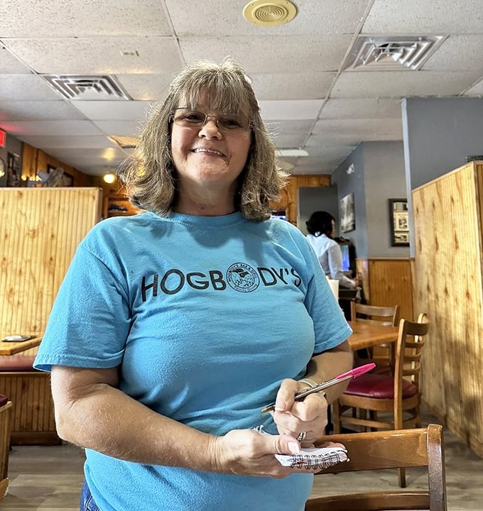 The friendly staff wearing their Hogbodys pride – where service comes with a genuine smile instead of a corporate-mandated greeting.
