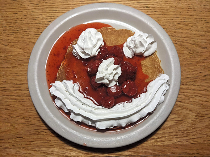 Not just dessert, but a legitimate reason to get out of bed in the morning. These strawberry-topped pancakes make alarm clocks almost bearable.
