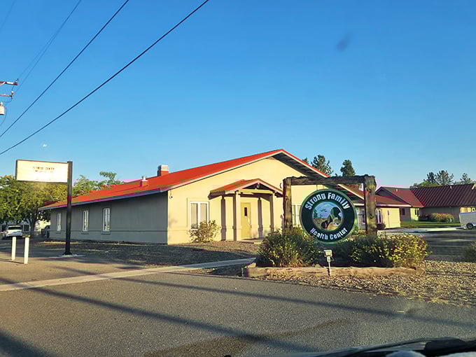 The Strong Family Health Center provides vital medical services with a welcoming façade that says "we're here when you need us."