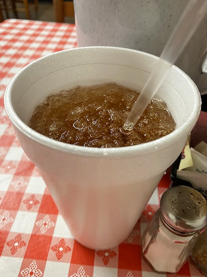 Sweet tea so perfectly brewed it could settle family feuds—liquid amber that's simultaneously refreshing and indulgent.