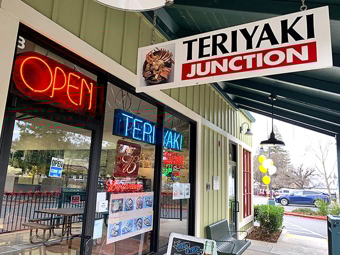 Even teriyaki gets the small-town treatment in Placerville, where neon signs welcome hungry visitors to family-run establishments that remember your name.
