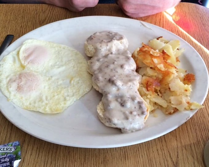 The Interstate breakfast platter—because sometimes you need a meal that requires its own zip code and possibly building permits.