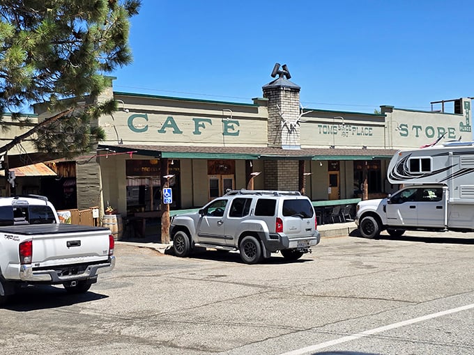 Tom's Place serves up rustic charm with a side of mountain views – the kind of roadside stop that makes you glad you didn't speed past.