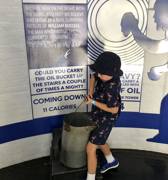 Interactive exhibits let visitors experience the lighthouse keeper's daily chores—turns out carrying oil buckets up 219 steps burns exactly 11 calories per trip!