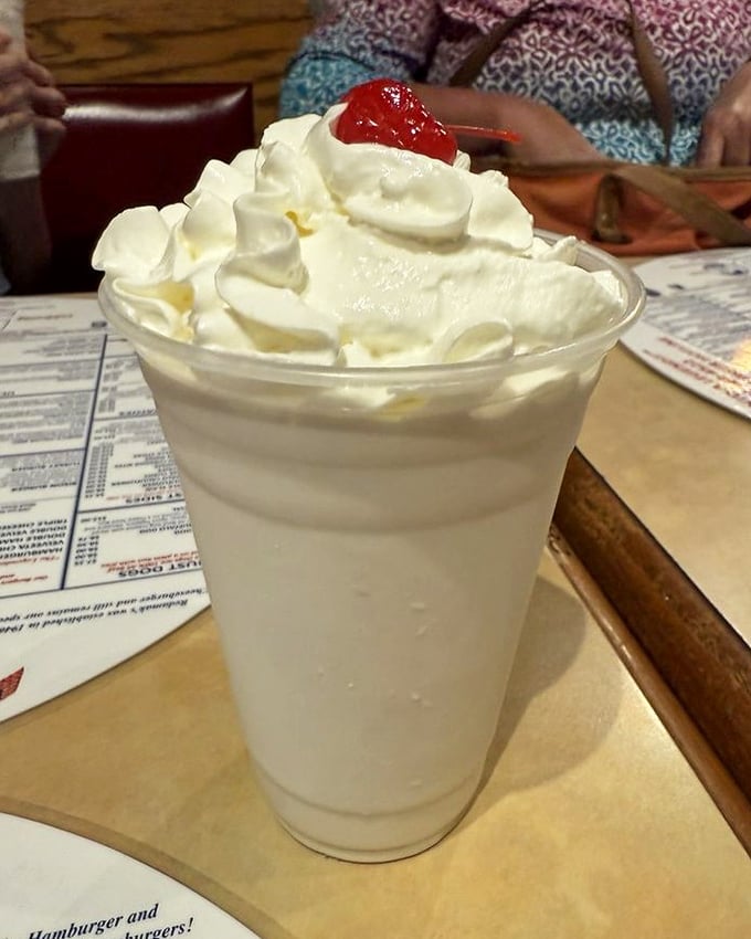 This vanilla shake isn't just dessert—it's a creamy, cloud-like companion that makes your burger feel less lonely.