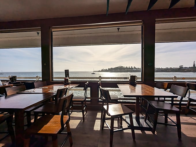 Tables positioned for maximum ocean gazing—where your meal comes with a side of breathtaking coastal scenery at no extra charge.