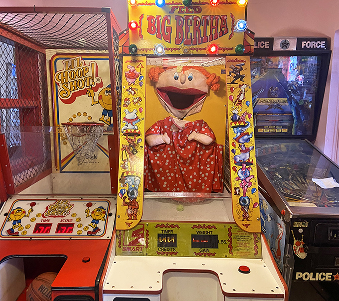 Big Bertha and Hoop Shot – the arcade corner where quarters disappear and childhood memories resurface. Some games never go out of style.