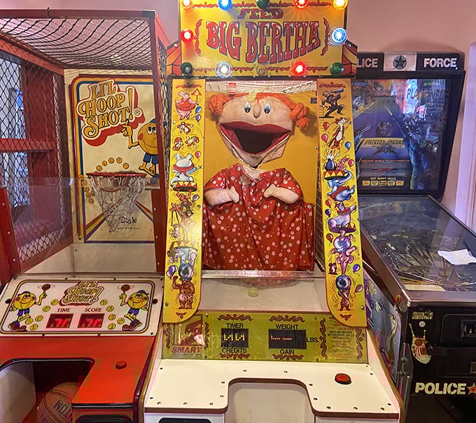 Big Bertha and Hoop Shot – the arcade corner where quarters disappear and childhood memories resurface. Some games never go out of style.