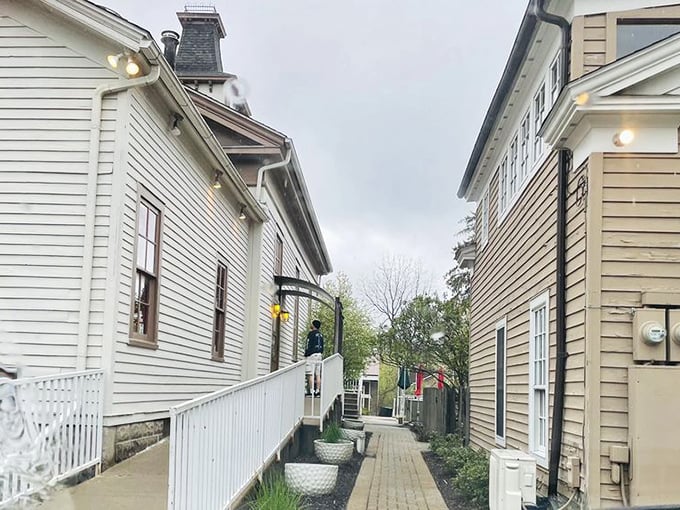 Even the back alley whispers secrets about the culinary wonders hidden within these walls